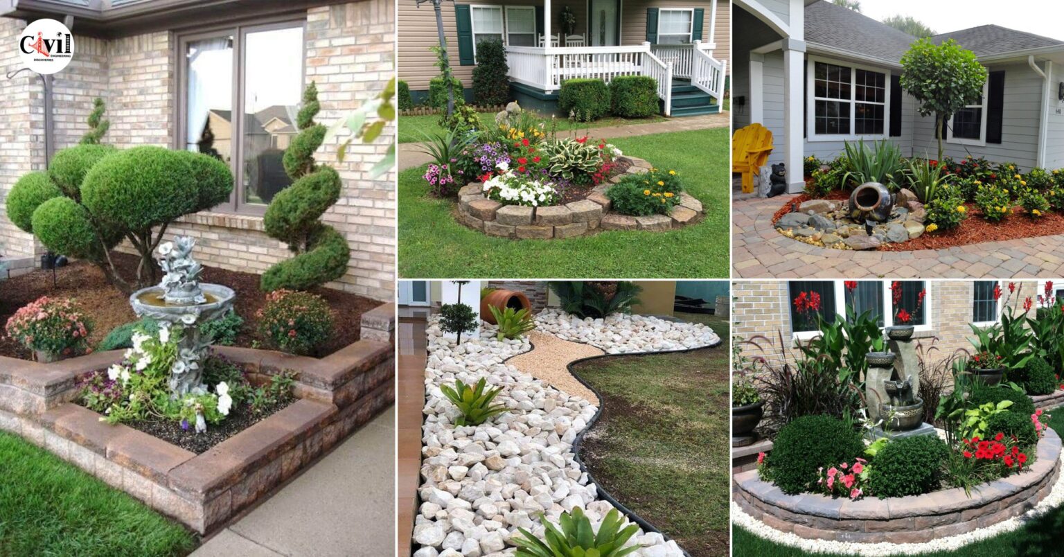 30 Small Front Garden Landscape Ideas - BIENTIN