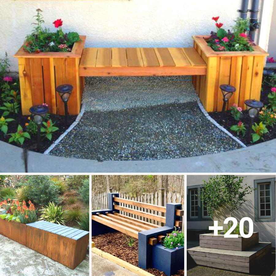 20 DIY Planter Bench Ideas - BIENTIN