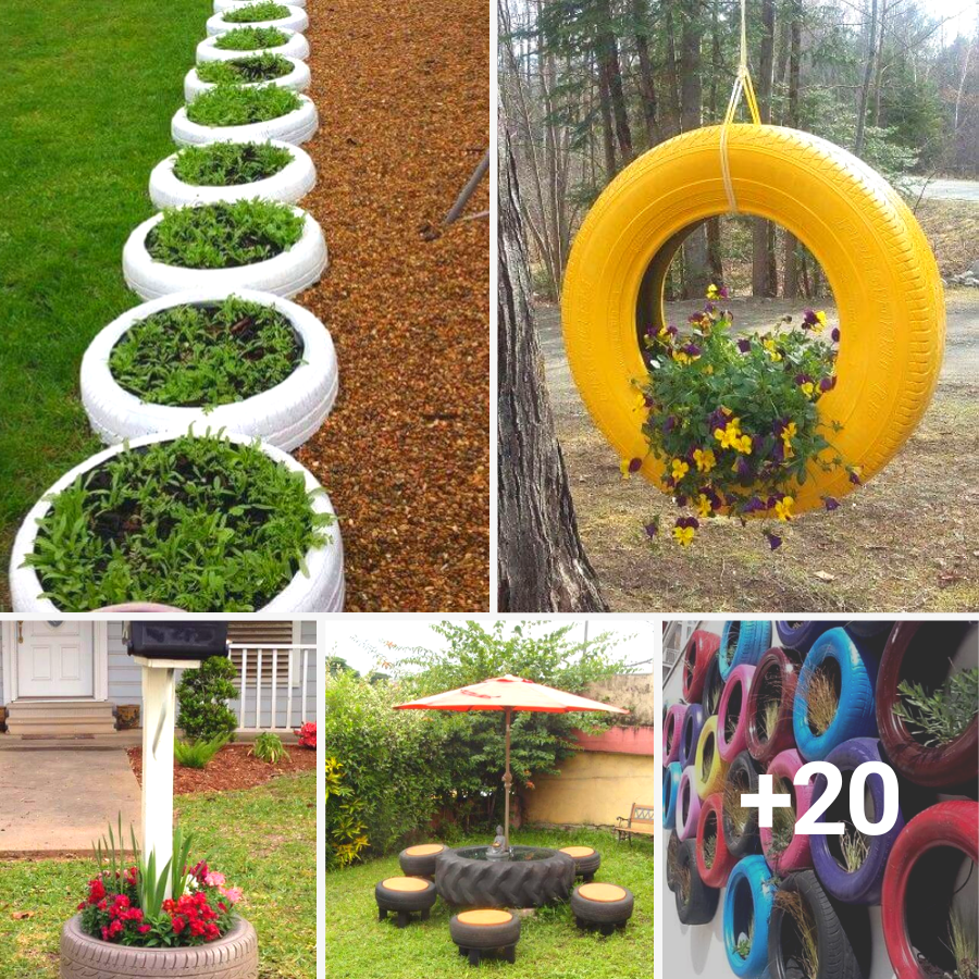 20 Tire Garden Ideas That You'll Like - BIENTIN
